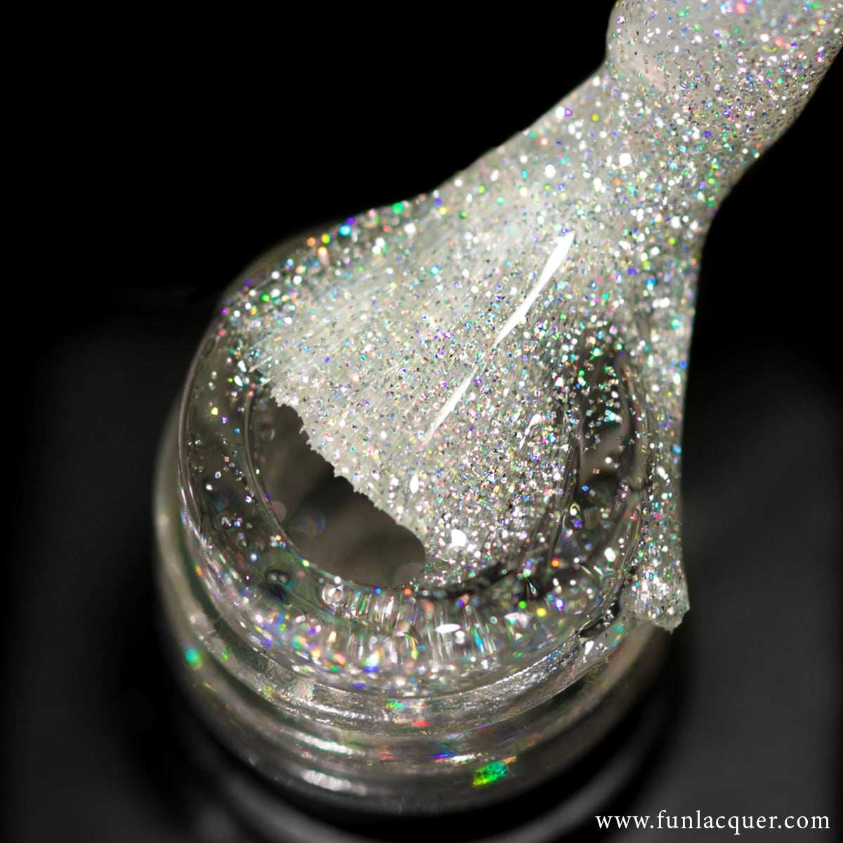 Flash Diamond Dust Gel Scattered Holographic Top Coat – F.U.N LACQUER