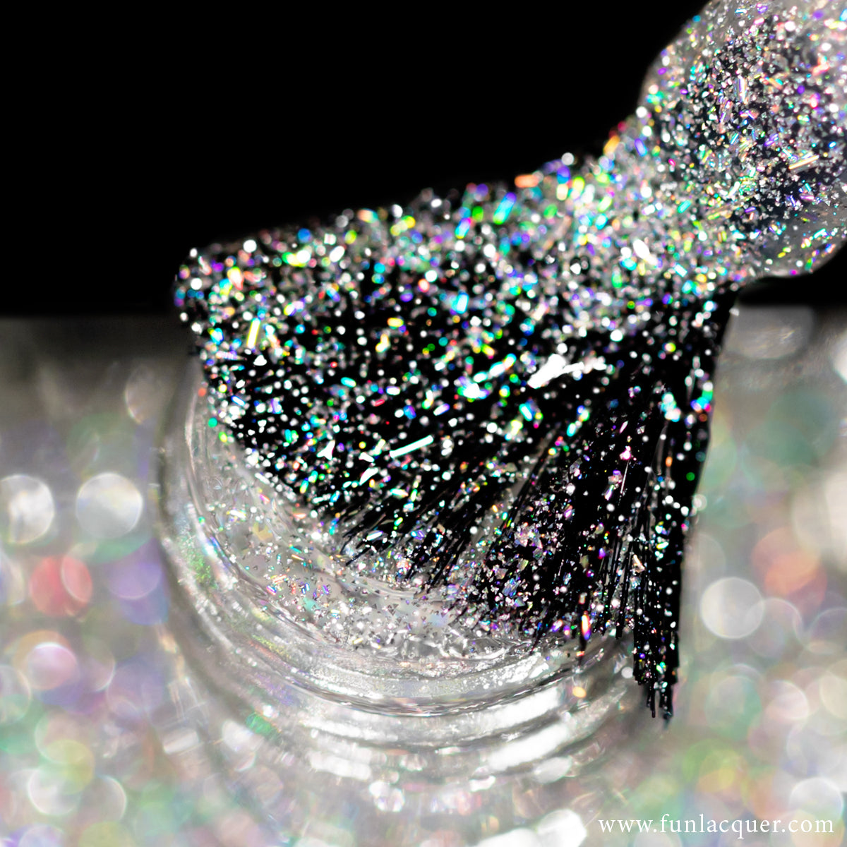 Flash Diamond Flake Holographic Top Coat – F.U.N LACQUER