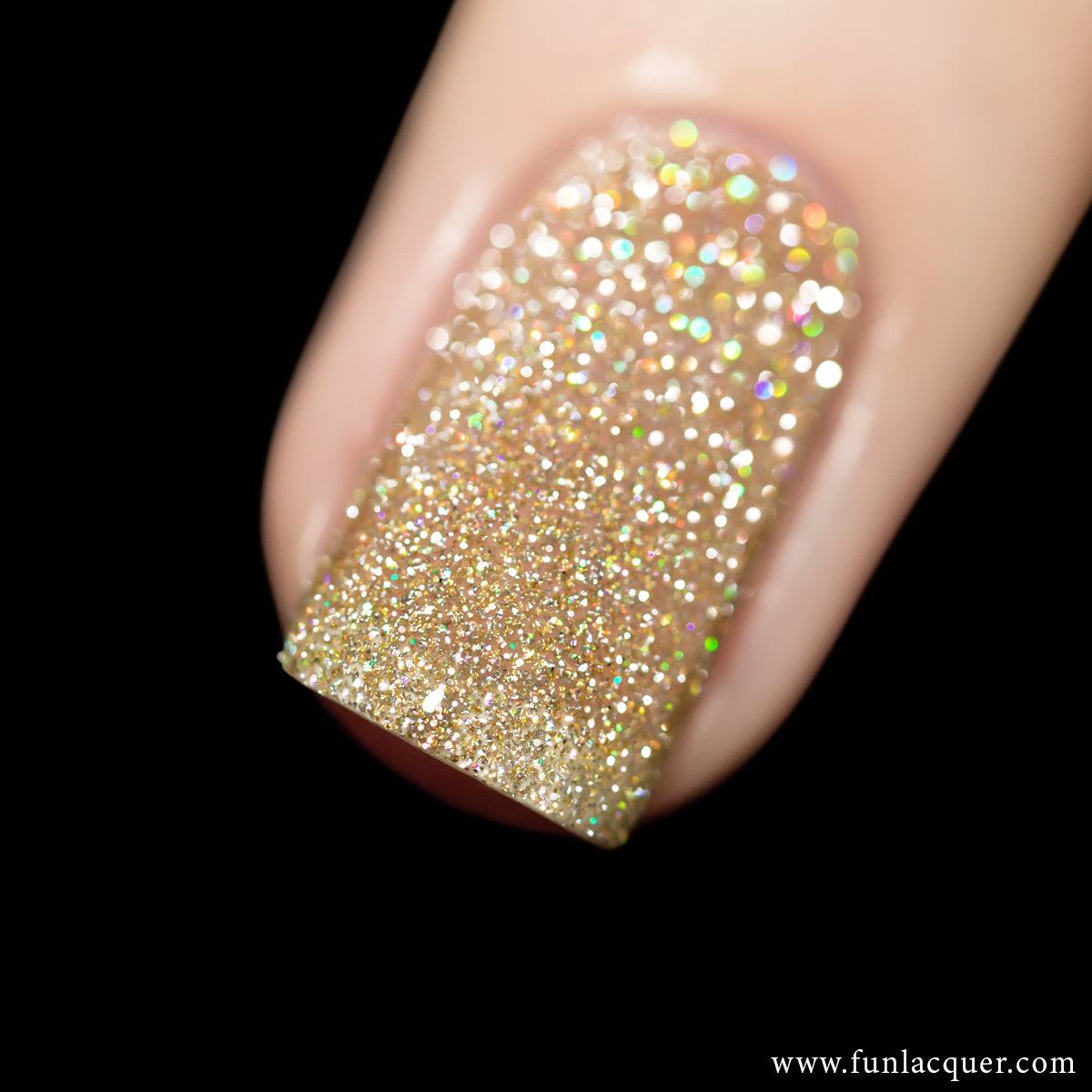 Flash Gold Diamond Dust Holographic Top Coat – F.U.N LACQUER