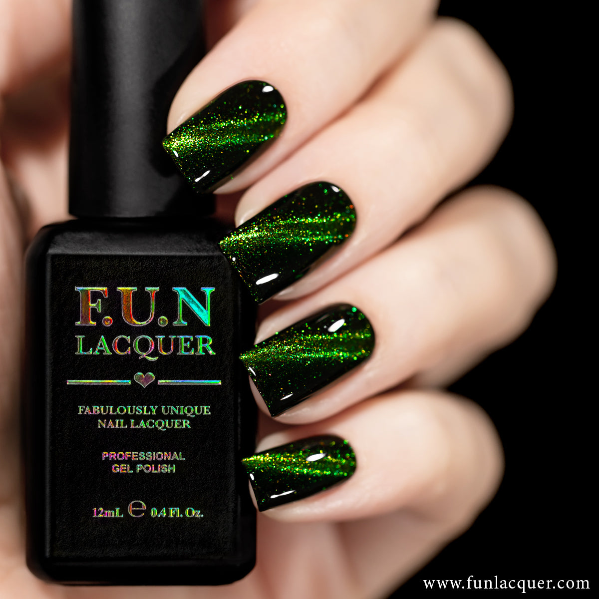 Sodium Barium Gel Polish - Lime Green Magnetic Chrome Inspired by ...